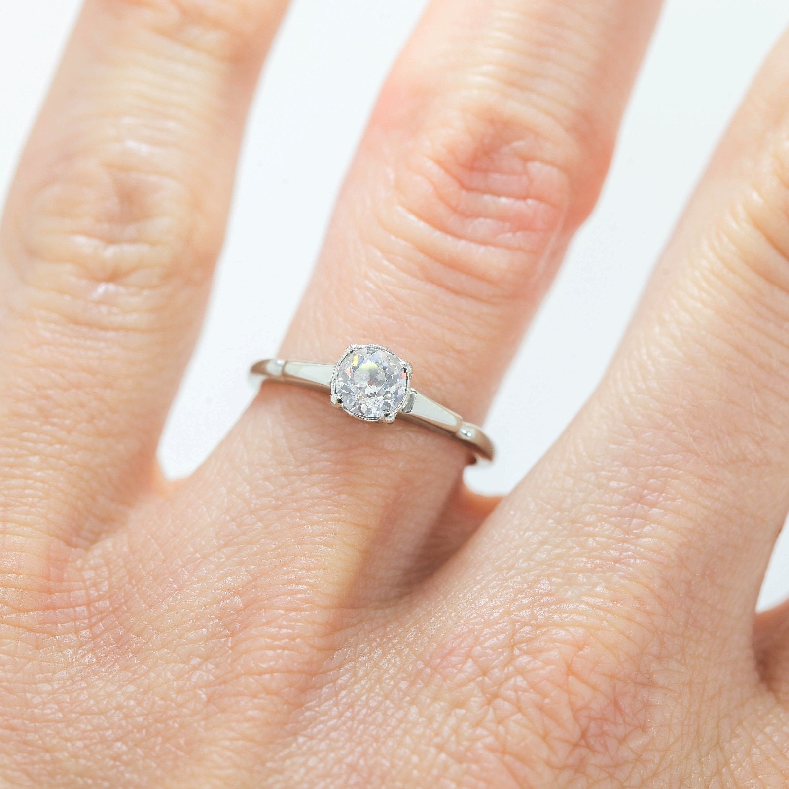 Diamond Gold Engagement Ring - Etsy