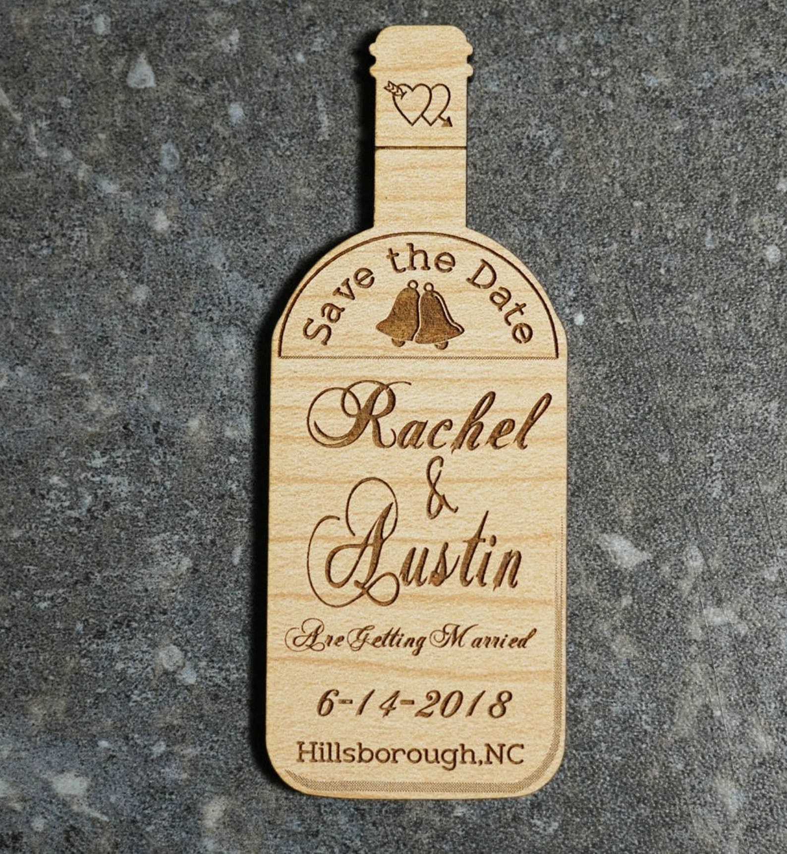 Save the Date Magnet,custom Wood Save the Date,personalized Engraved ...