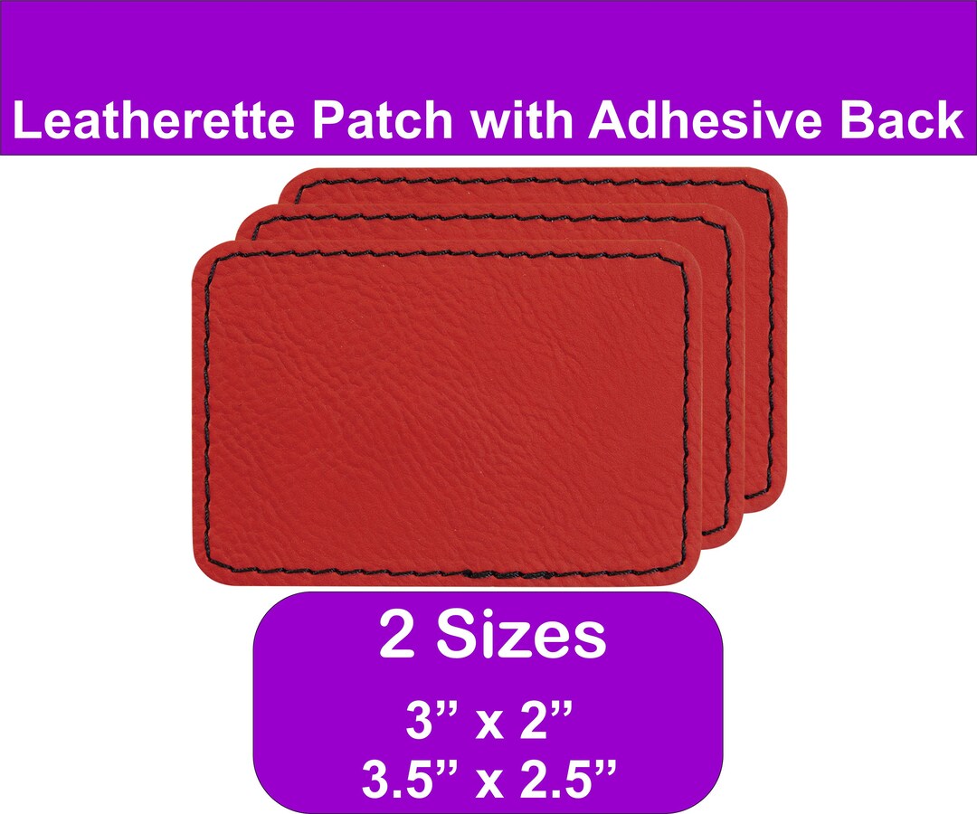 Red Hat Patches Blank, Laserable Leatherette Patch With Adhesive ...