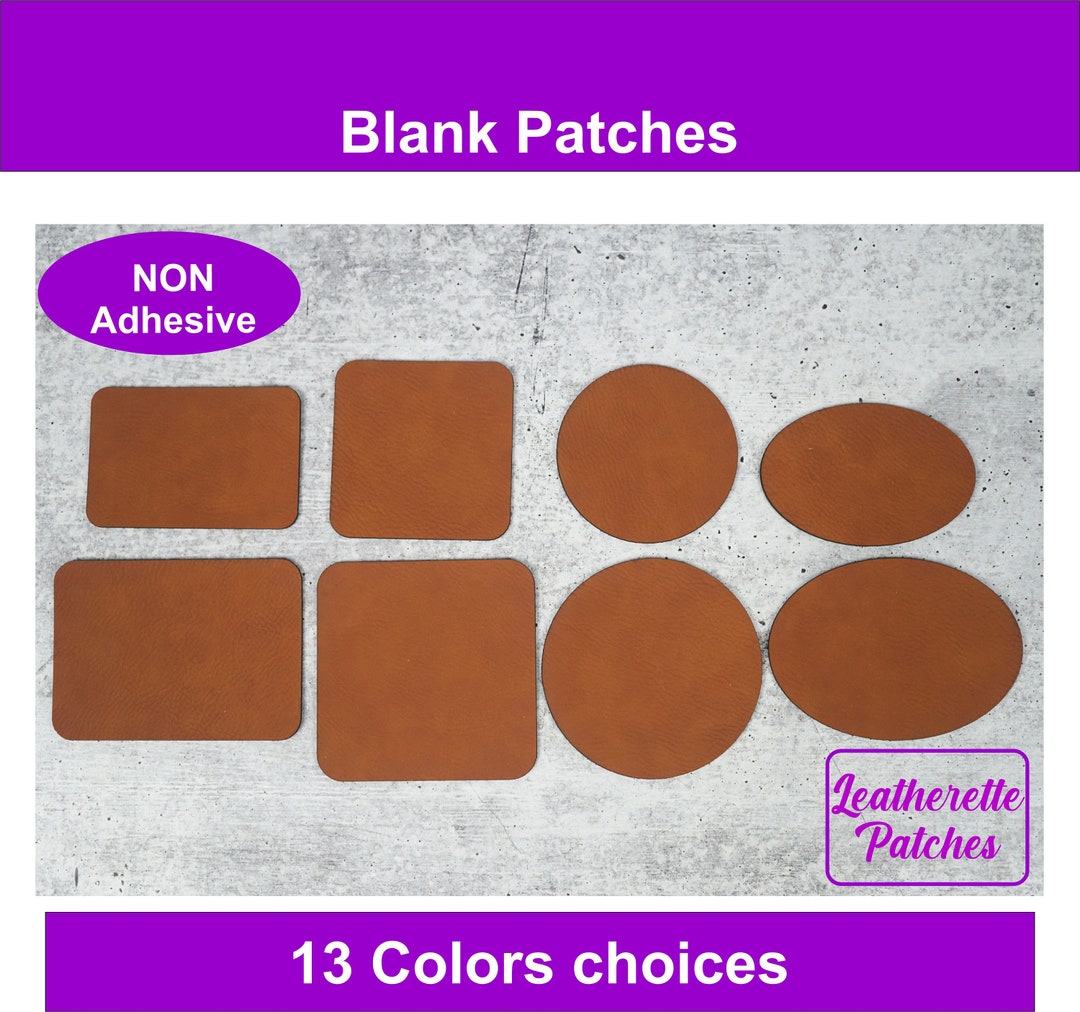 Leatherette Patches - Non Adhesive Blank Patches, Laser, UV Print ...