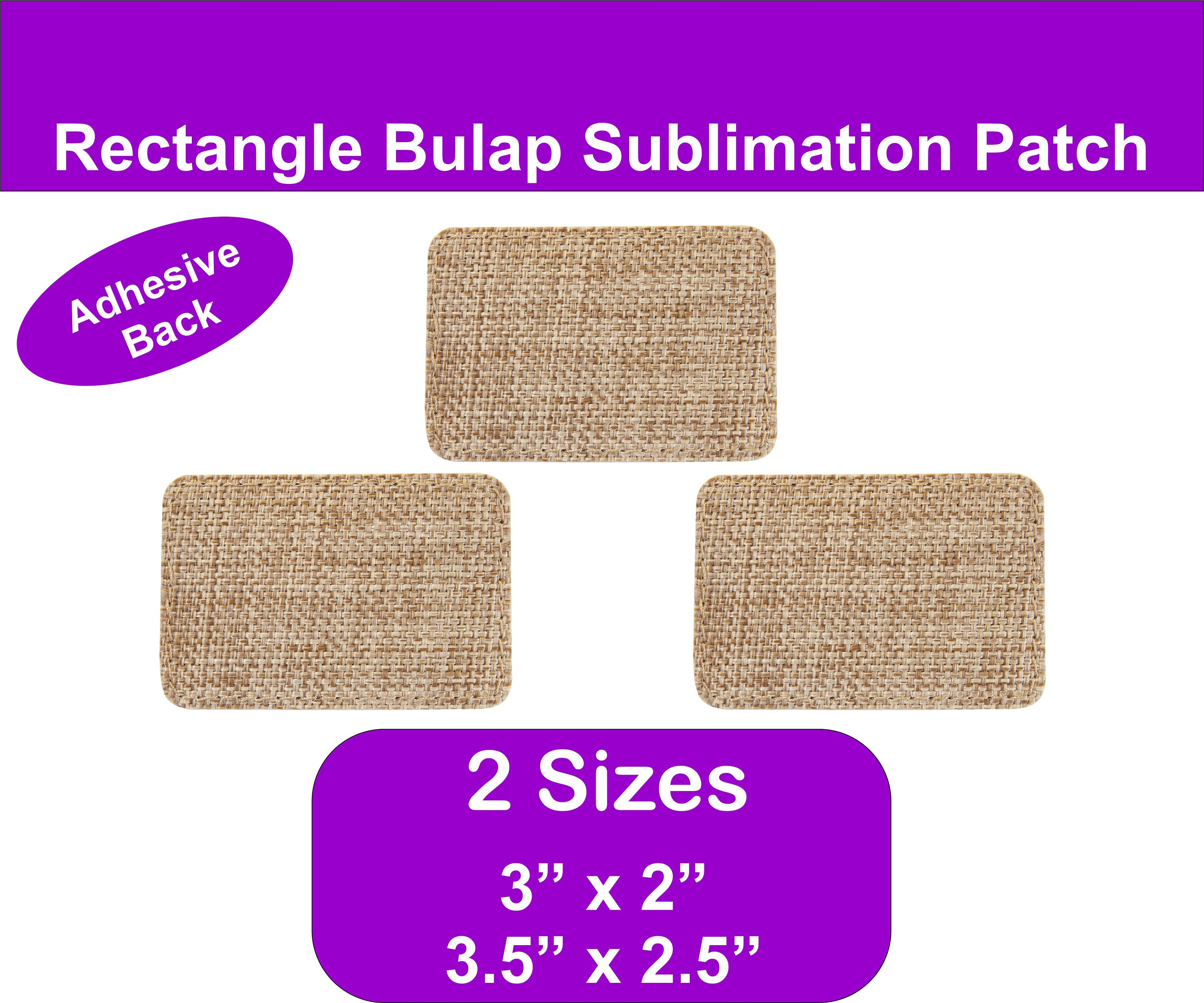 Rectangle Plain Burlap Sublimation Hat Patches With Adhesive - Etsy