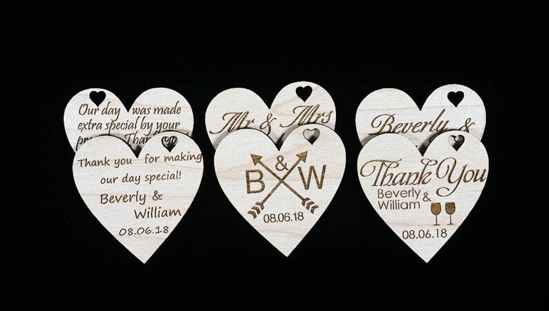 Customize Engraved Heart Momento, Personalize Engraved Wedding Favor ...