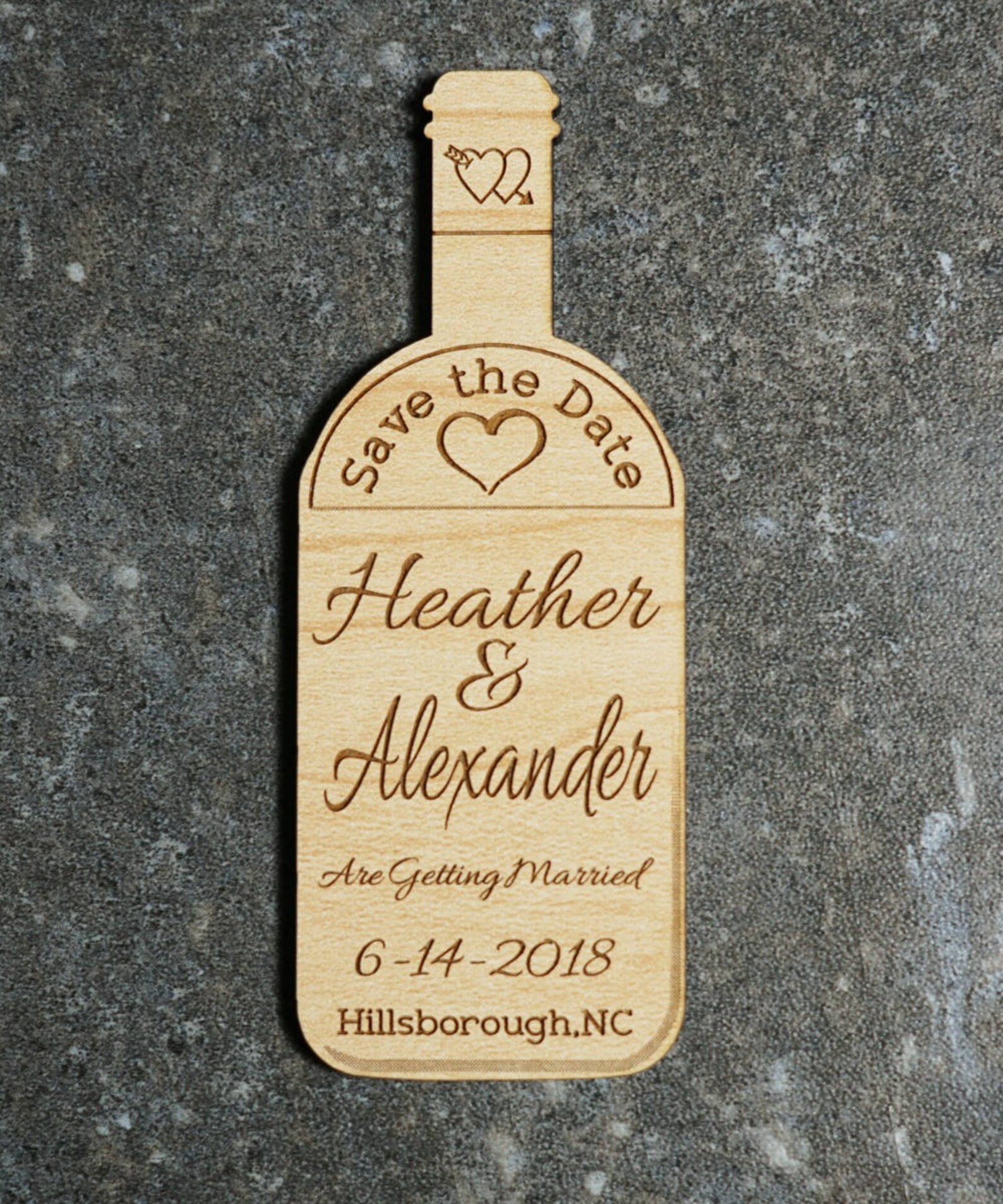 Save the Date Magnet,custom Wood Save the Date,personalized Engraved ...