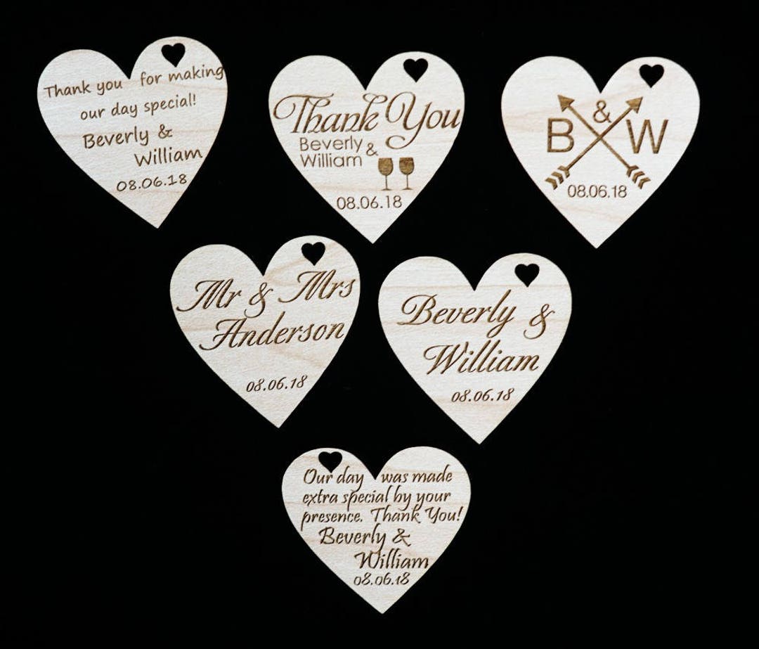 Customize Engraved Heart Momento, Personalize Engraved Wedding Favor ...