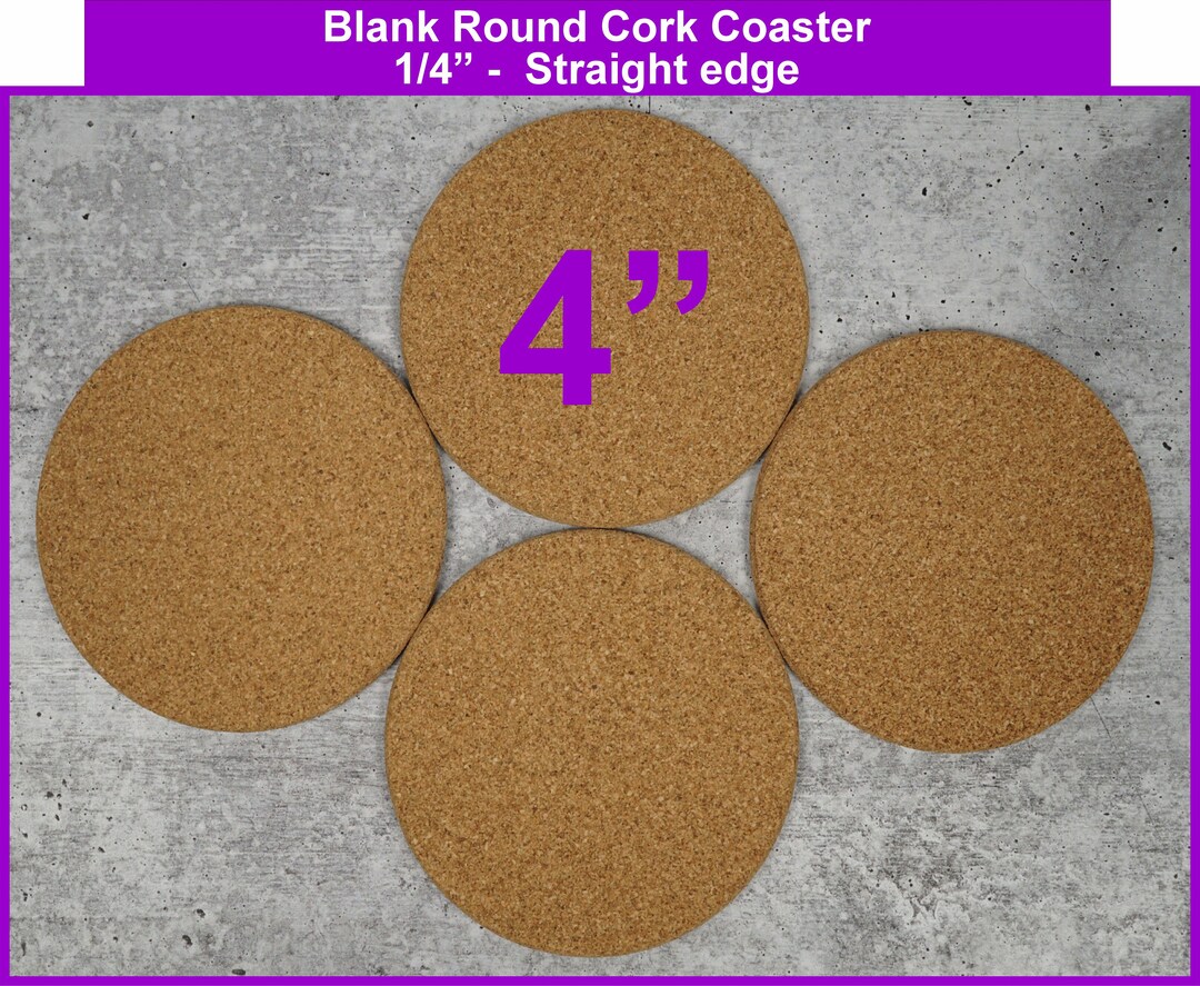 Blank Cork Coasters, Cork Craft Supplies, Round Coaster, Absorbent ...