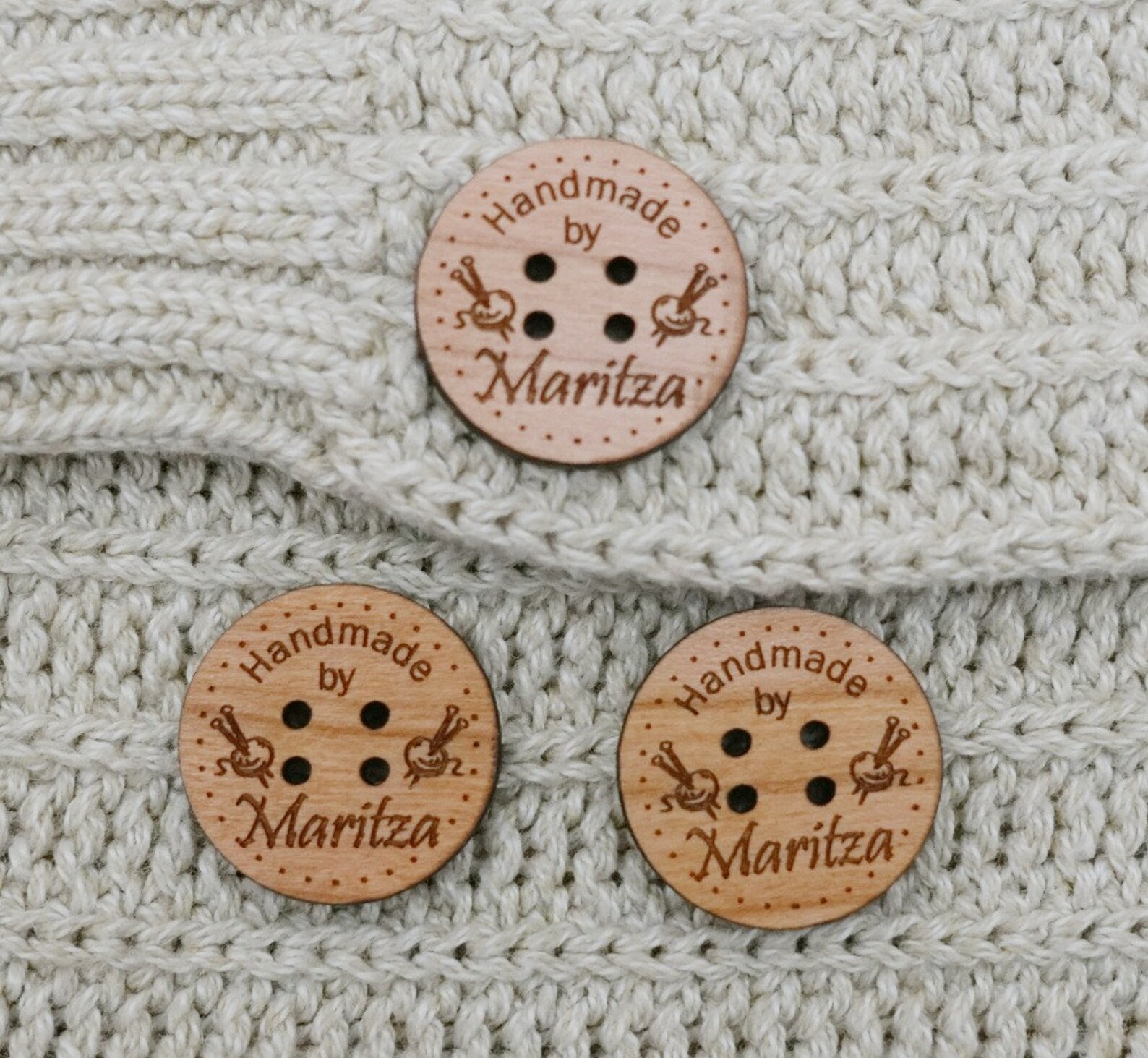 Personalized Crochet Tags Custom Wood Product Tags Wooden - Etsy