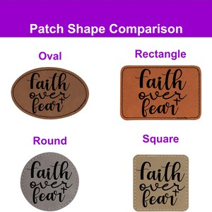 Faith Over Fear Hat Patch, Bible Verse, Vegan Leather, Custom Leather ...