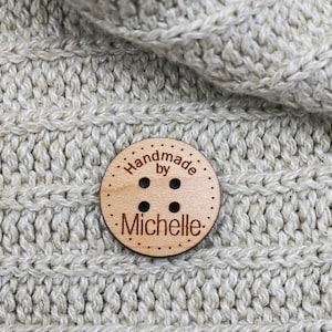Personalized Crochet Tags, Custom Wood Product Tags, Wooden Product ...