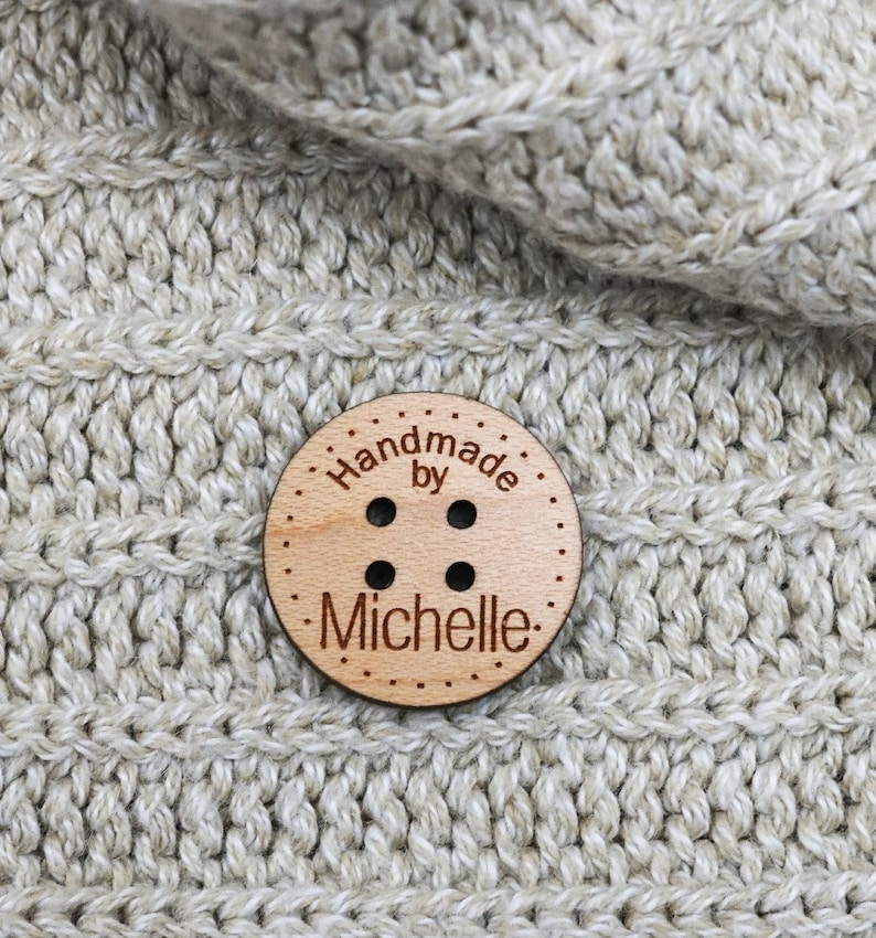 Personalized Crochet Tags Custom Wood Product Tags Wooden - Etsy