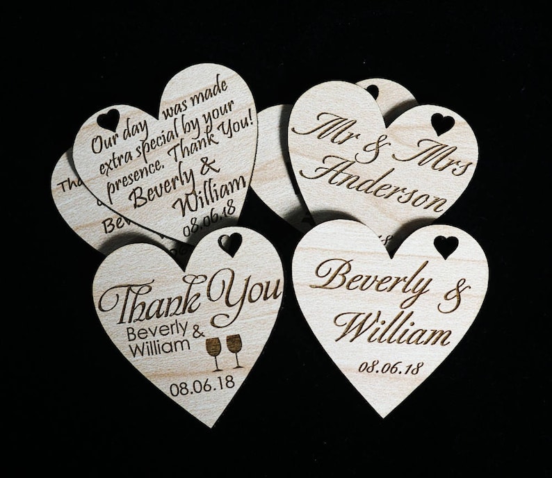 Customize Engraved Heart Momento, Personalize Engraved Wedding Favor ...