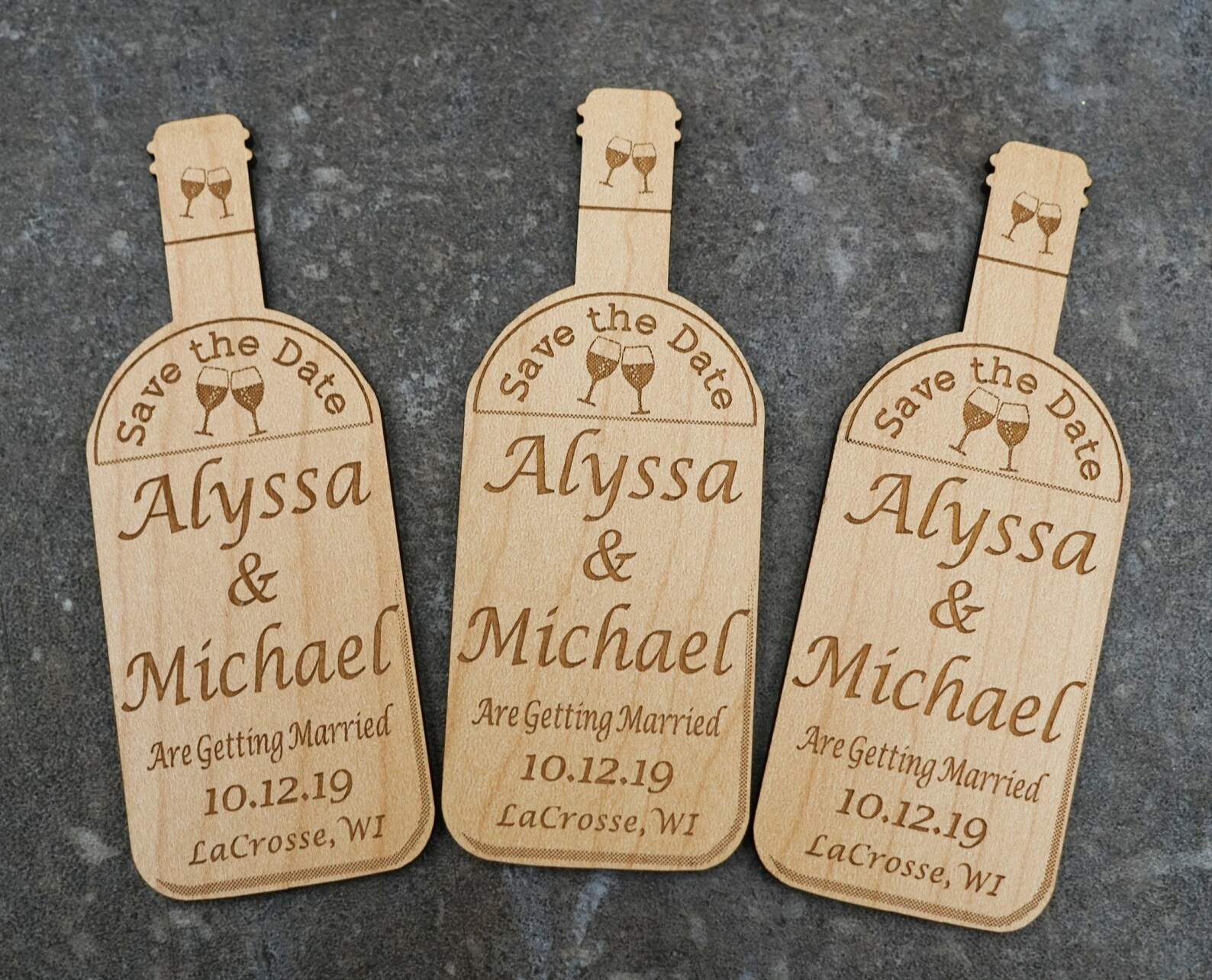 Save the Date Magnet,custom Wood Save the Date,personalized Engraved ...
