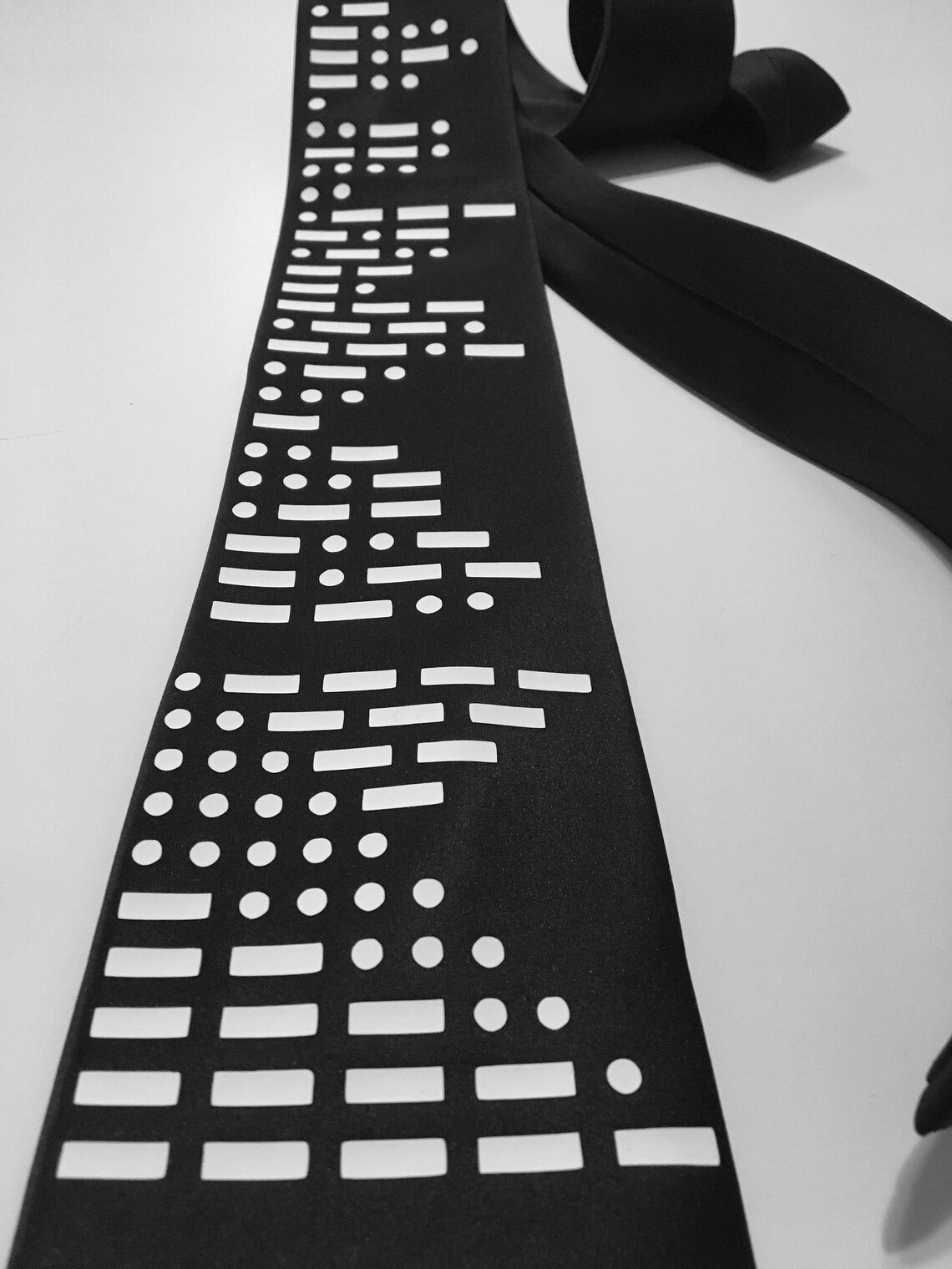 Morse Code Cool Necktie (A-Z, 1-9, 0) or Your Choice of Text - Etsy