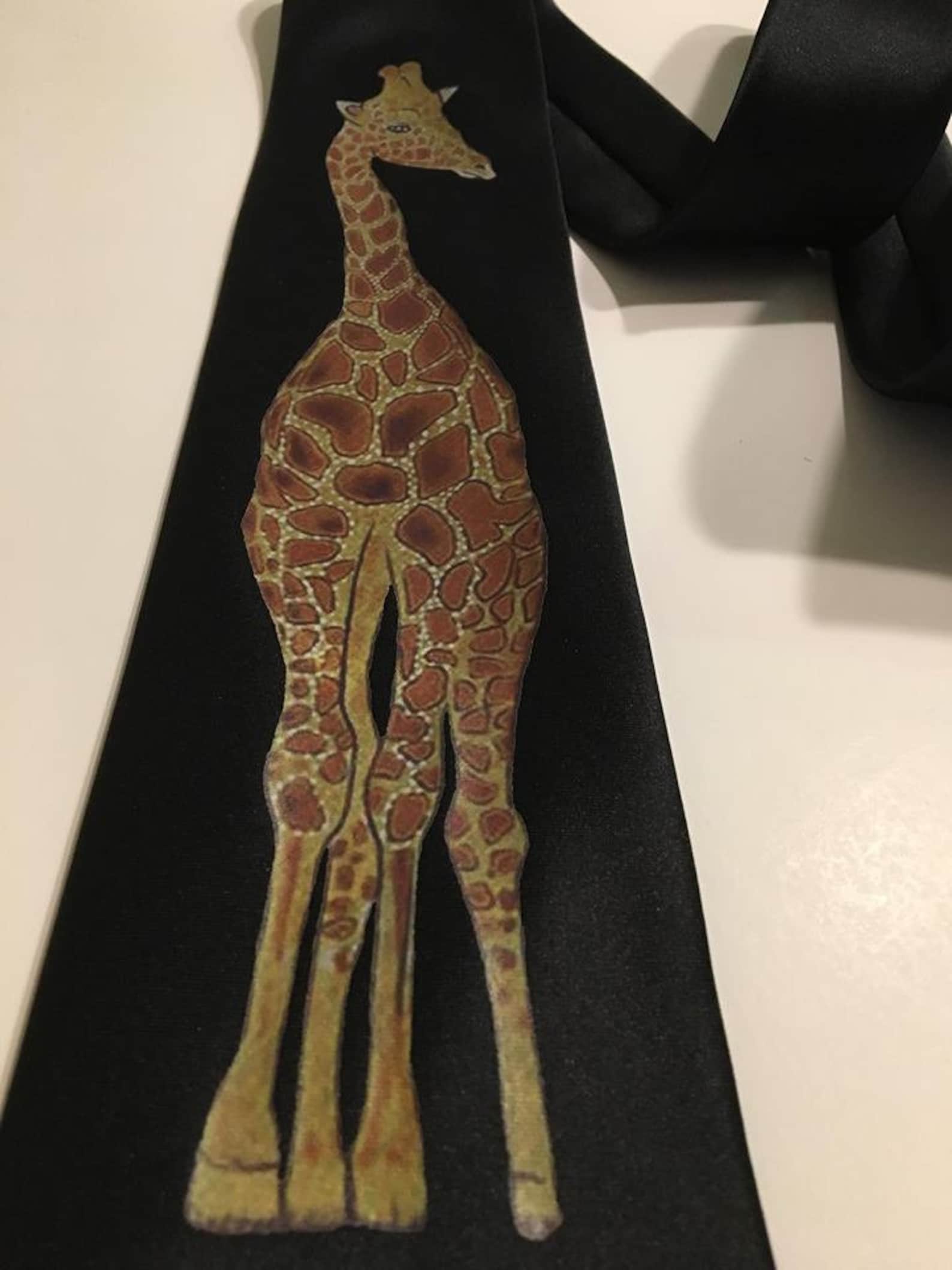 Giraffe Necktie Super Cool Art Work - Etsy