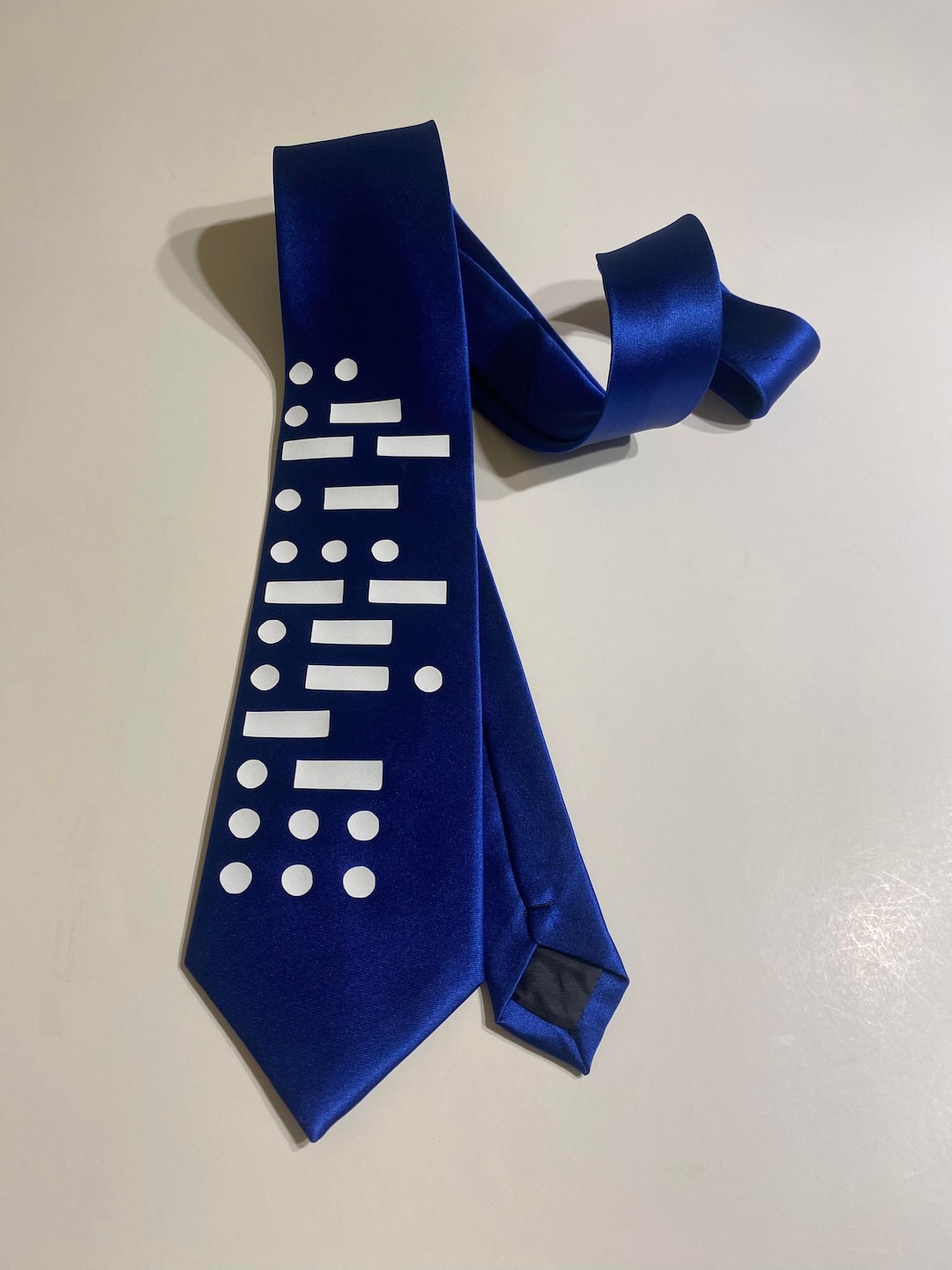 Morse Code "i Am a Smartass", Funny and Very Cool Necktie, Blue Tie. Birthday Gift, Wedding ...