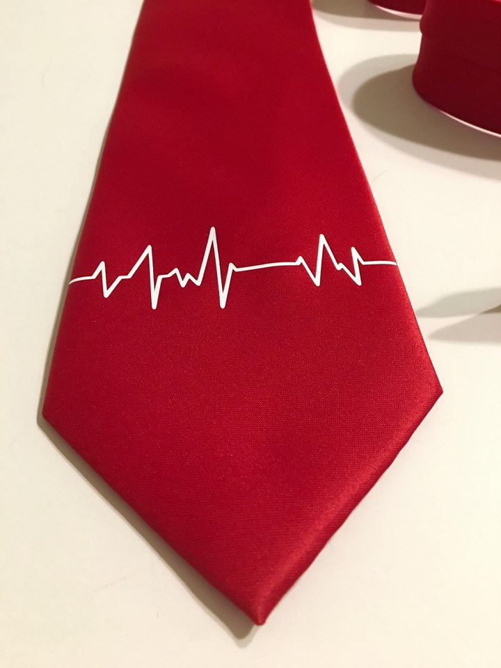Pulse (red or Blue Tie), Doctor, Heartbeat Necktie, RN, Cool and Fun ...