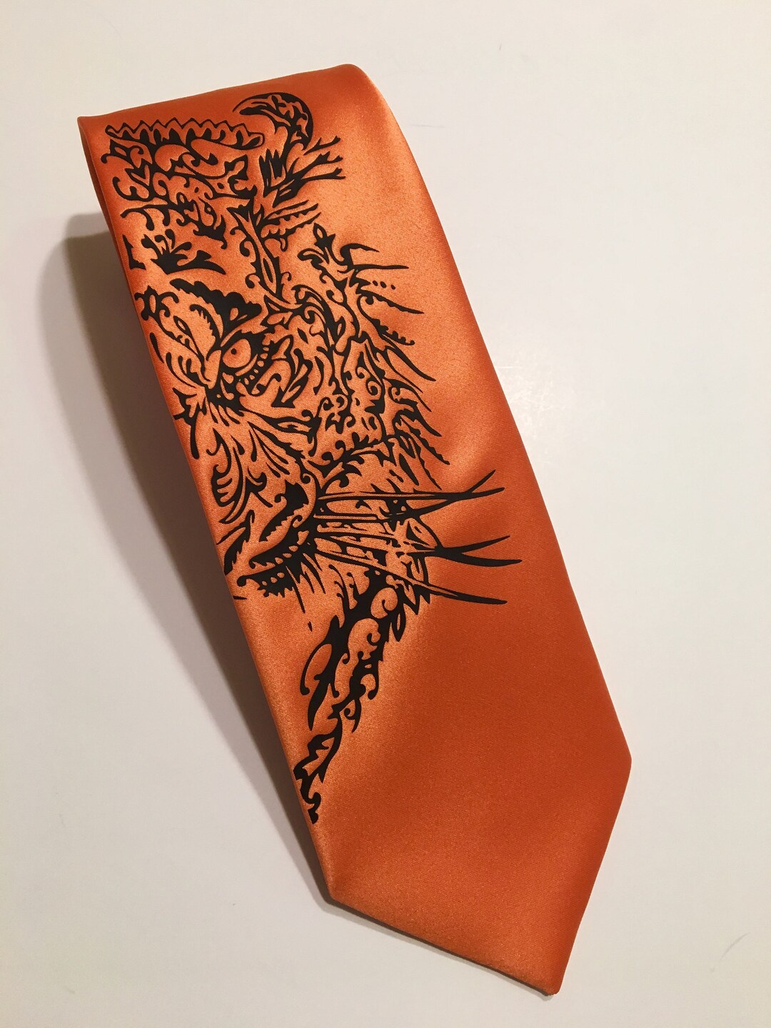 Tiger Necktie, Orange, Cool, Unique and Fun, Birthday Gift, Wedding ...