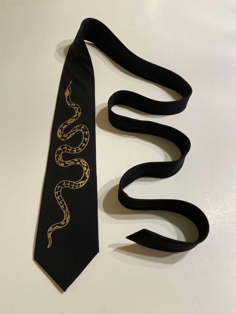 Snake Necktie, Black Necktie, Fun and Unique Masterpiece, Beautiful ...