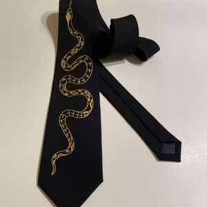 Snake Necktie, Black Necktie, Fun and Unique Masterpiece, Beautiful ...