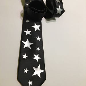 Stars Necktie, Silver Stars, Cool, Unique and Fun, Birthday Gift ...