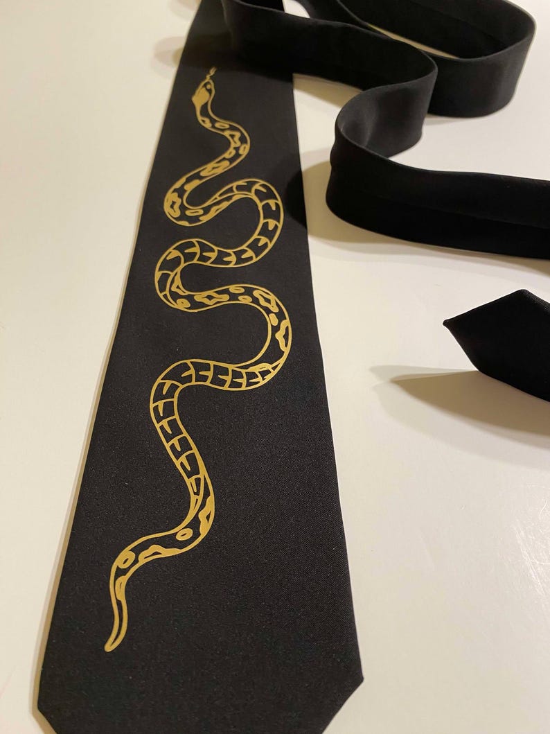 Snake Necktie, Black Necktie, Fun and Unique Masterpiece, Beautiful ...