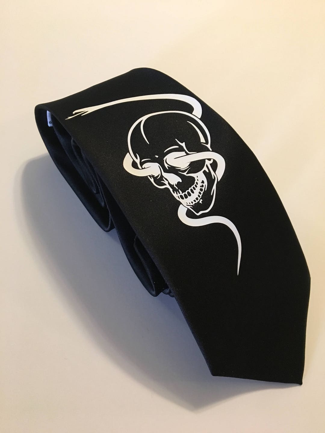 Skull and Snake Necktie, Cool, Unique and Fun, Birthday Gift, Wedding ...