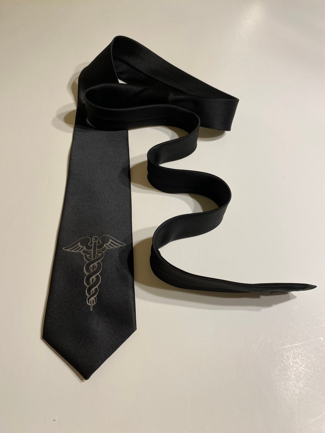 Caduceus - the Symbol of Medicine Necktie, Doctor's Tie, Nurse, Grey ...