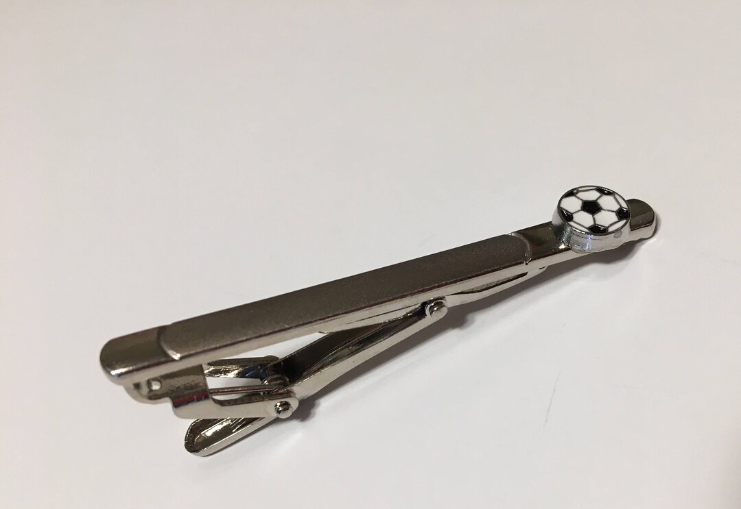Soccer Ball Tie Clip, Black Tie Included, Great Gift, Birthday ...