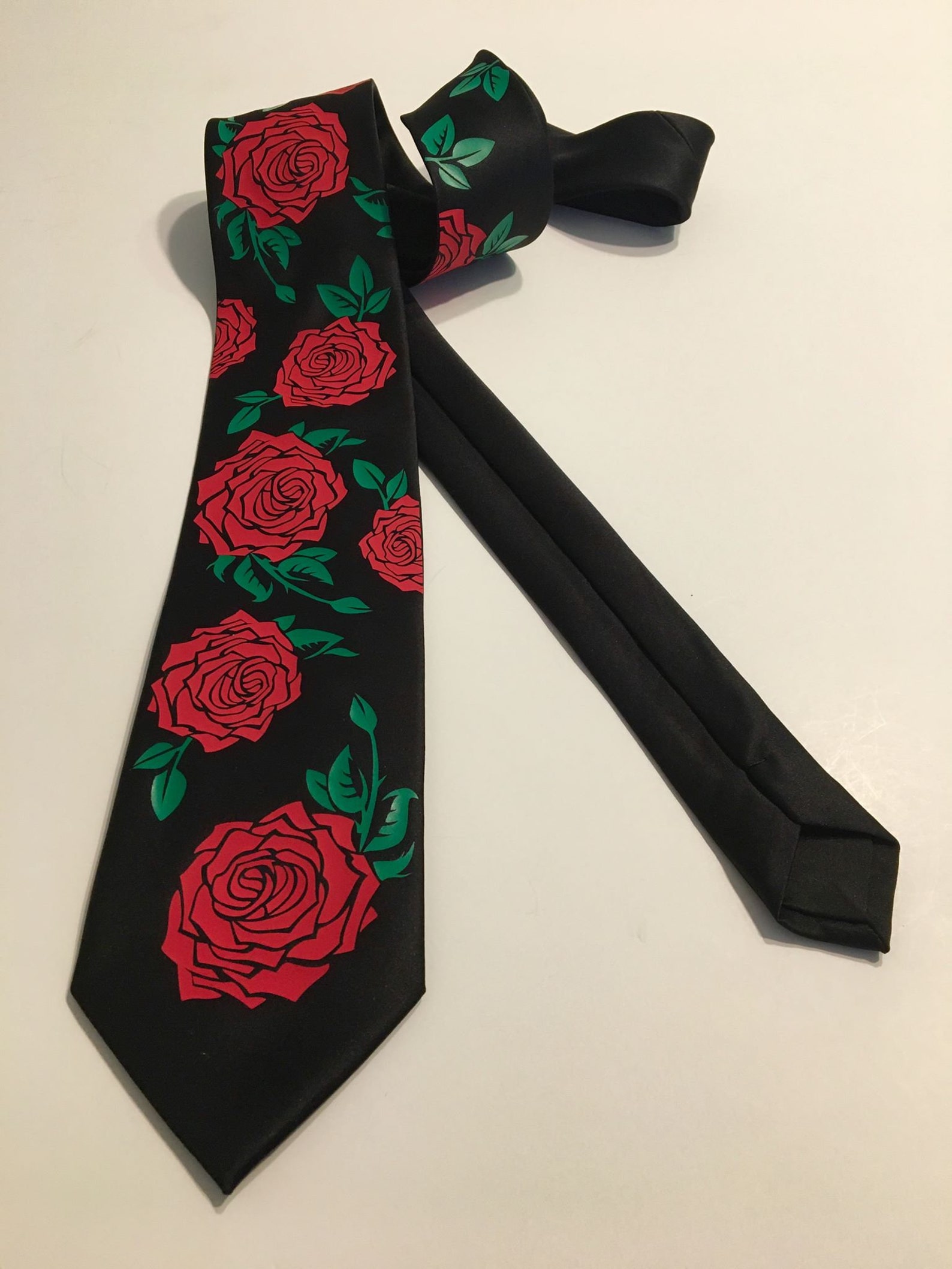 Roses Necktie, Flowers, Fun and Unique - Etsy UK