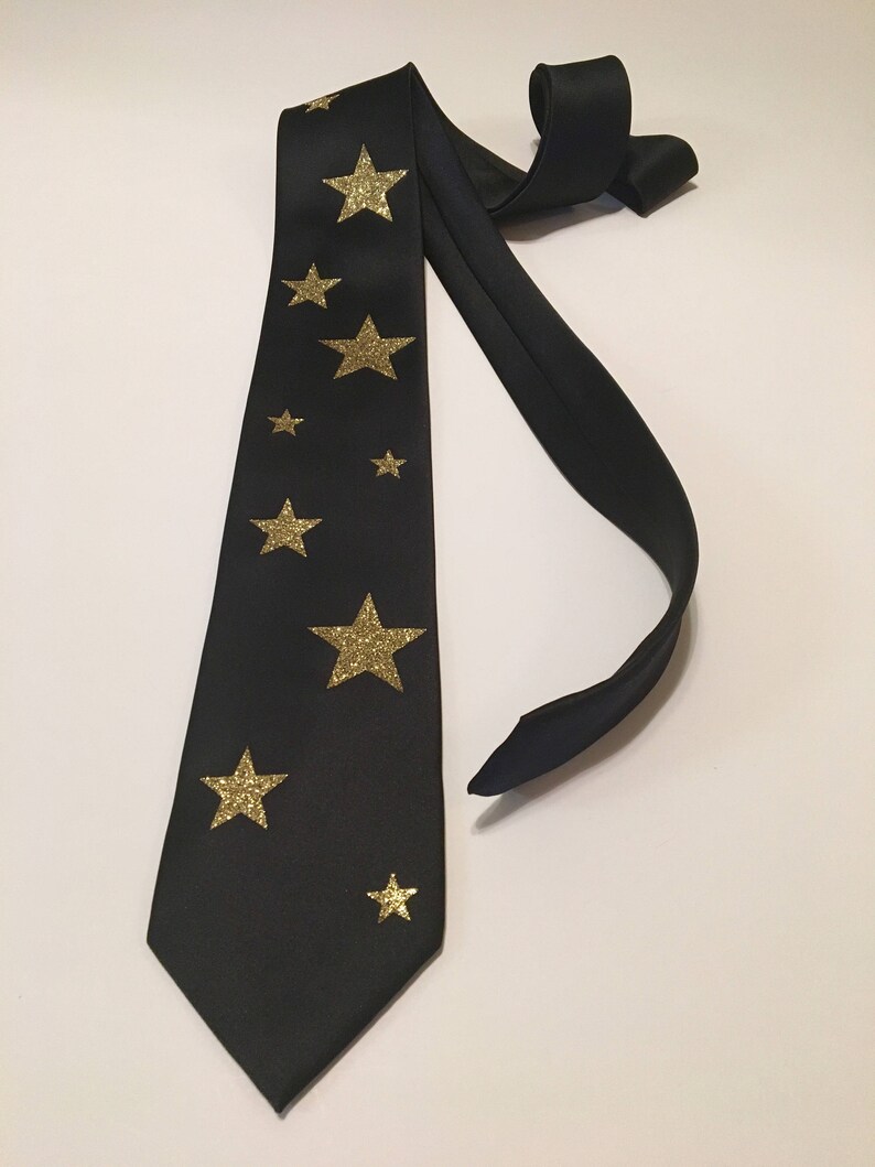 Sparkly Gold Stars Necktie - Etsy