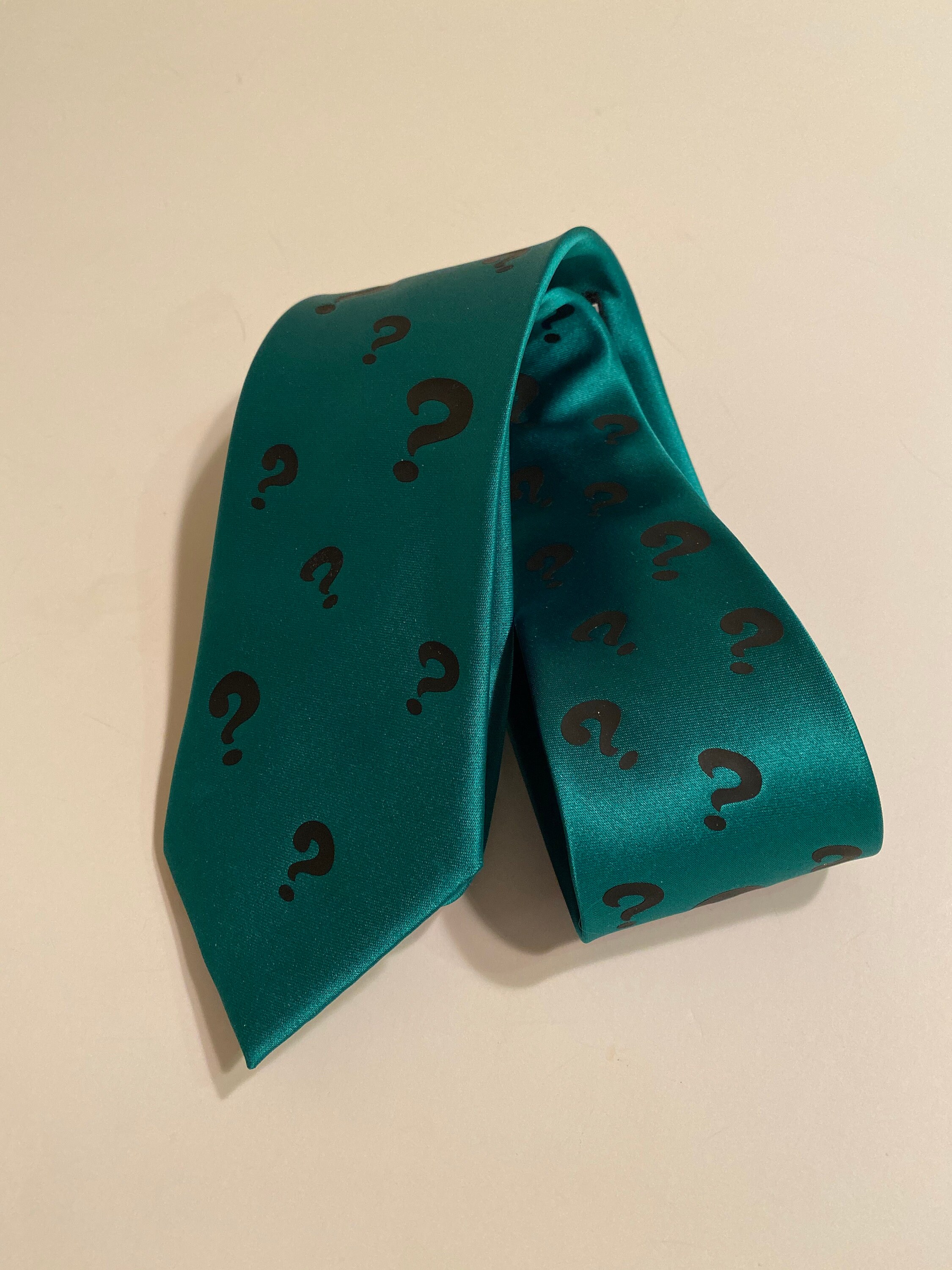 Question Marks Necktie Kelly Green Tie Cool Unique and Fun | Etsy