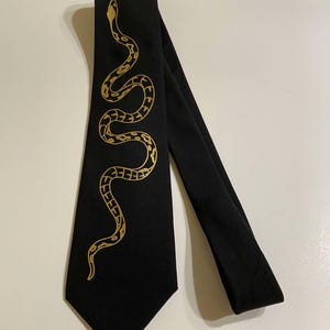 Snake Necktie, Black Necktie, Fun and Unique Masterpiece, Beautiful ...