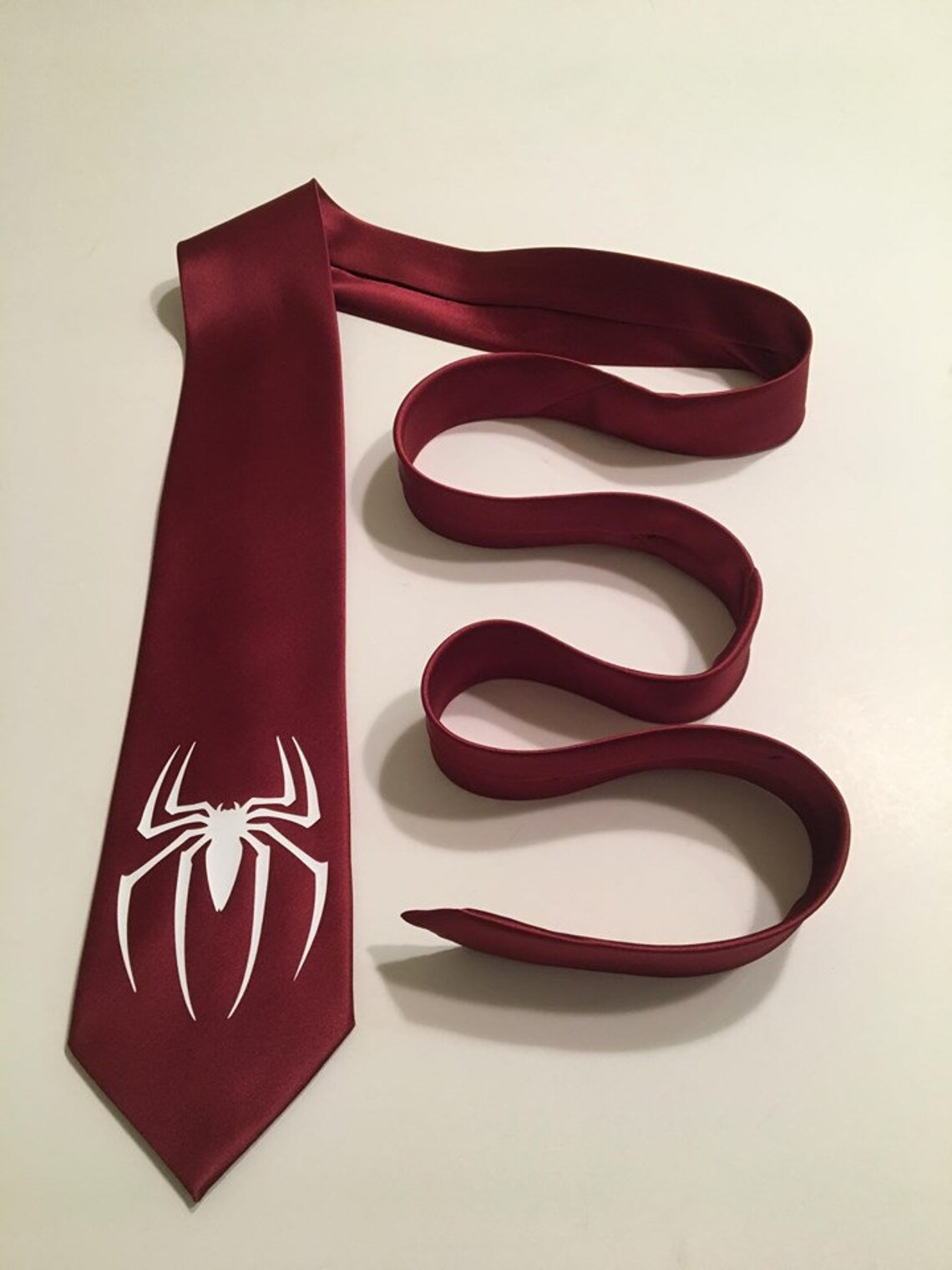 Spider on Burgundy Necktie Cool Unique and Fun Birthday | Etsy