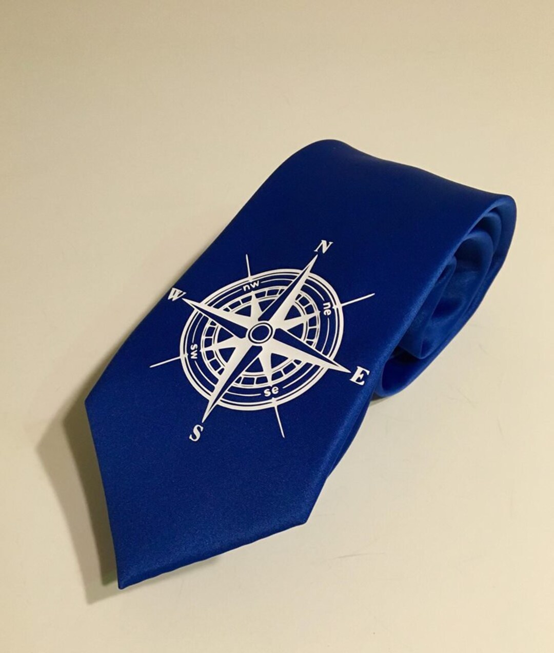 Compass Tie, Blue Necktie, Cool, Unique and Fun, Birthday Gift, Wedding ...
