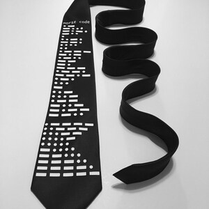 Morse Code Cool Necktie (A-Z, 1-9, 0) or Your Choice of Text - Etsy