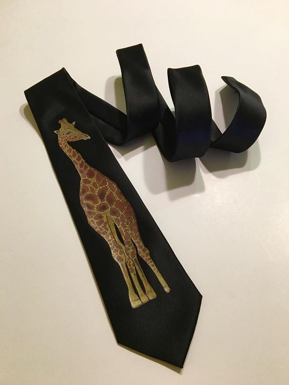 Giraffe Necktie Super Cool Art Work | Etsy