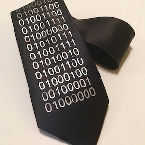HELLO WORLD Written in Binary Code, Very Cool Necktie - Etsy