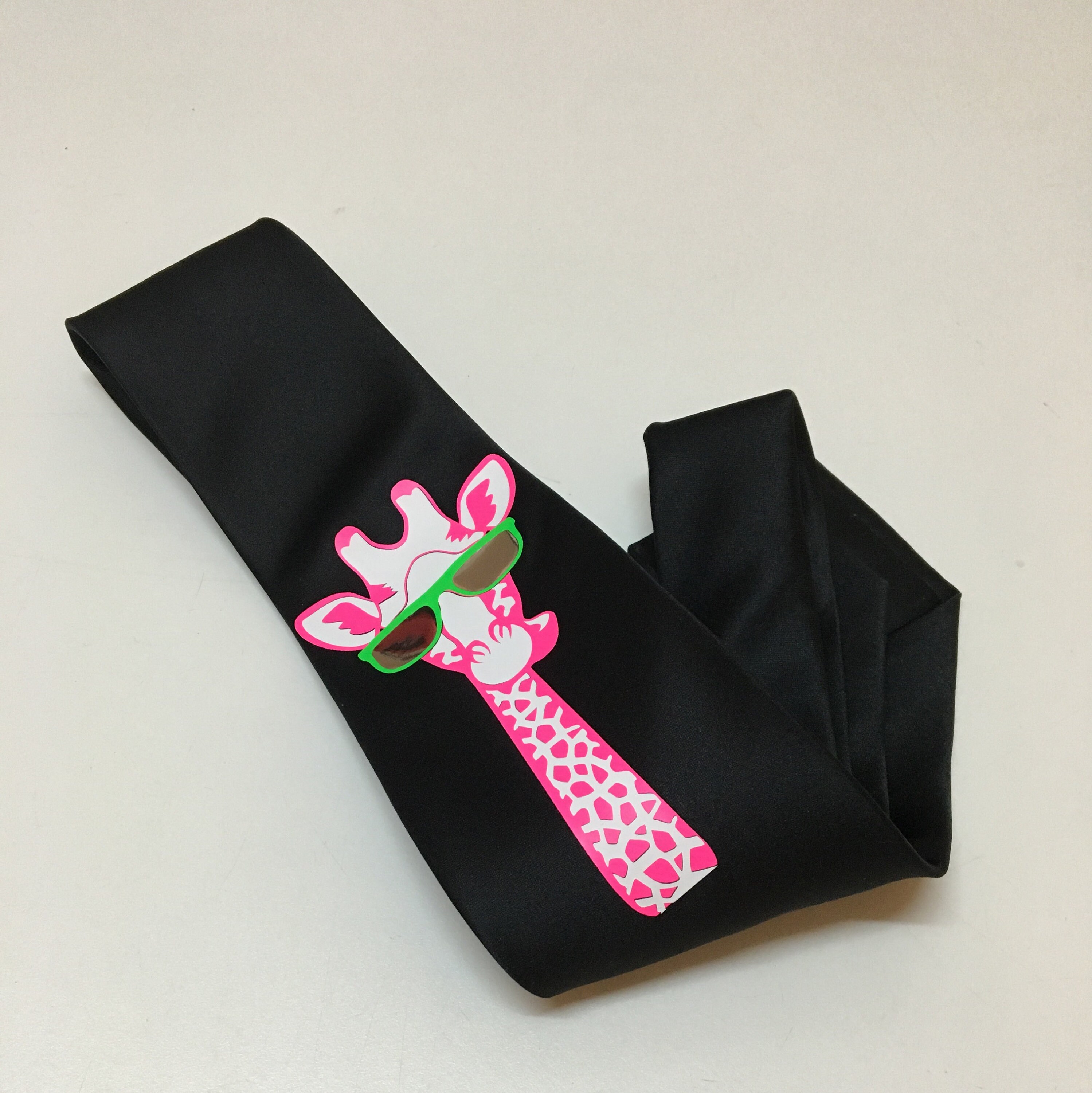 Giraffe Necktie Neon Pink Cool and Fun - Etsy