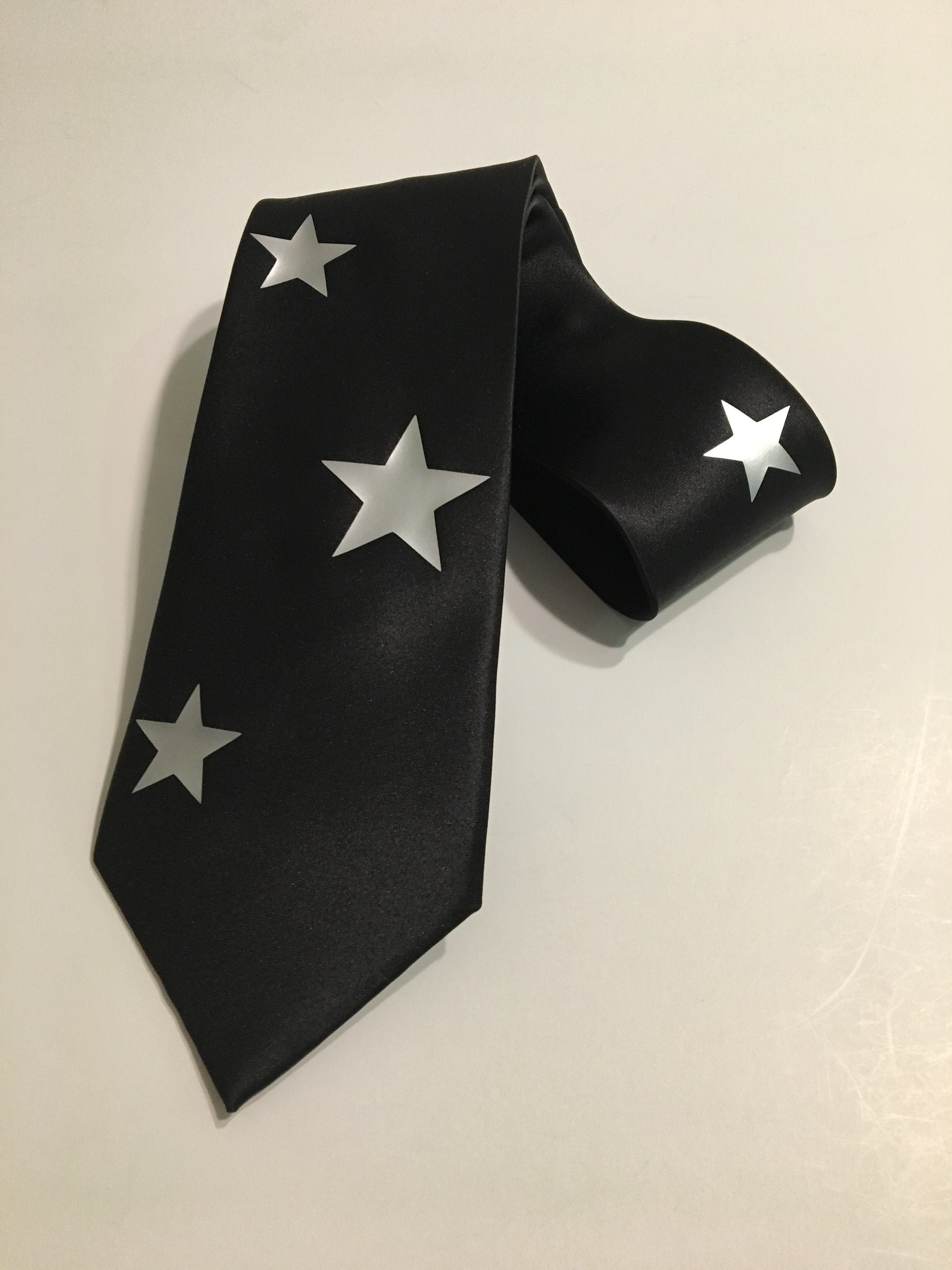 Silver Stars Necktie Cool Unique and Fun Birthday Gift | Etsy
