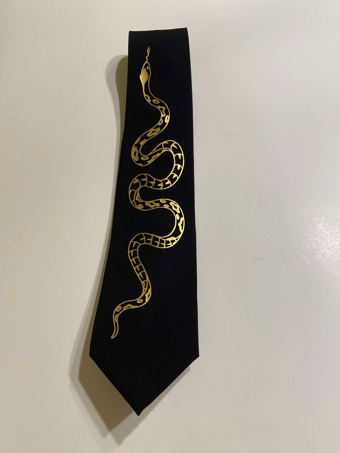 Snake Necktie, Black Necktie, Fun and Unique Masterpiece, Beautiful ...