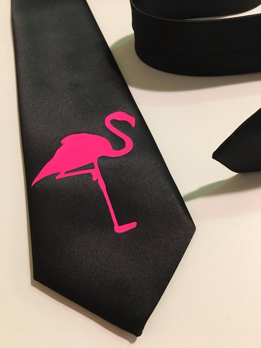 Flamingo Necktie, Cool and Fun - Etsy