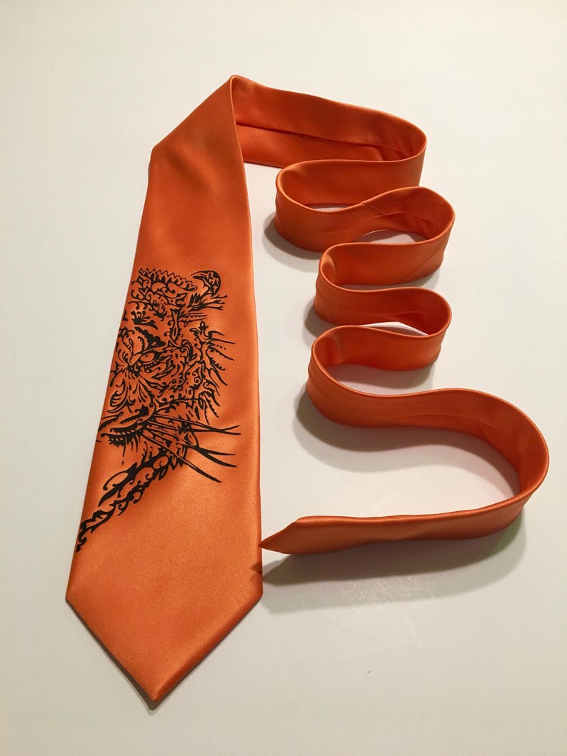 Tiger Necktie Orange Cool Unique and Fun Birthday Gift | Etsy