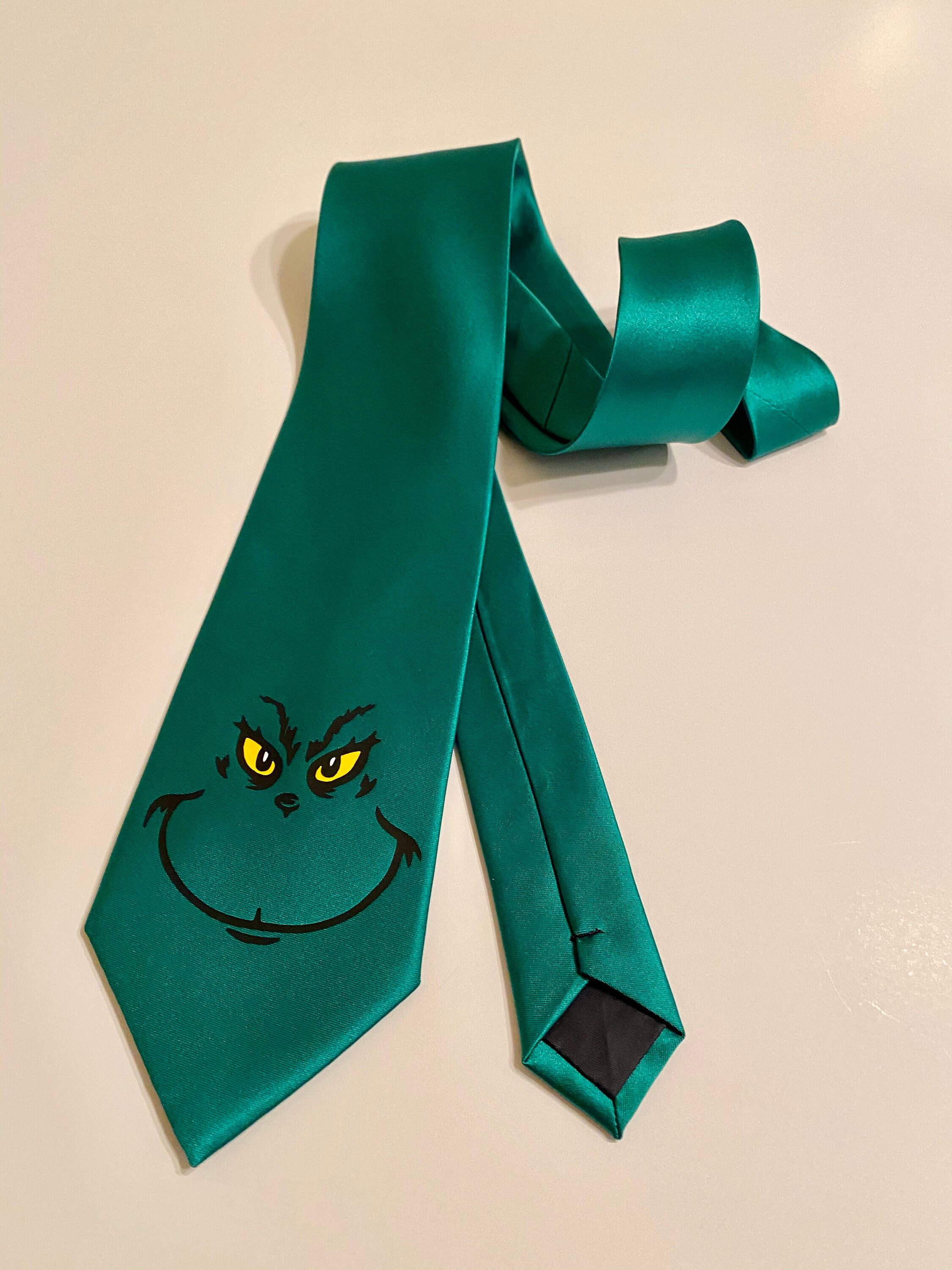 Christmas Green Necktie, Cool, Unique and Fun, Birthday Gift, Wedding ...