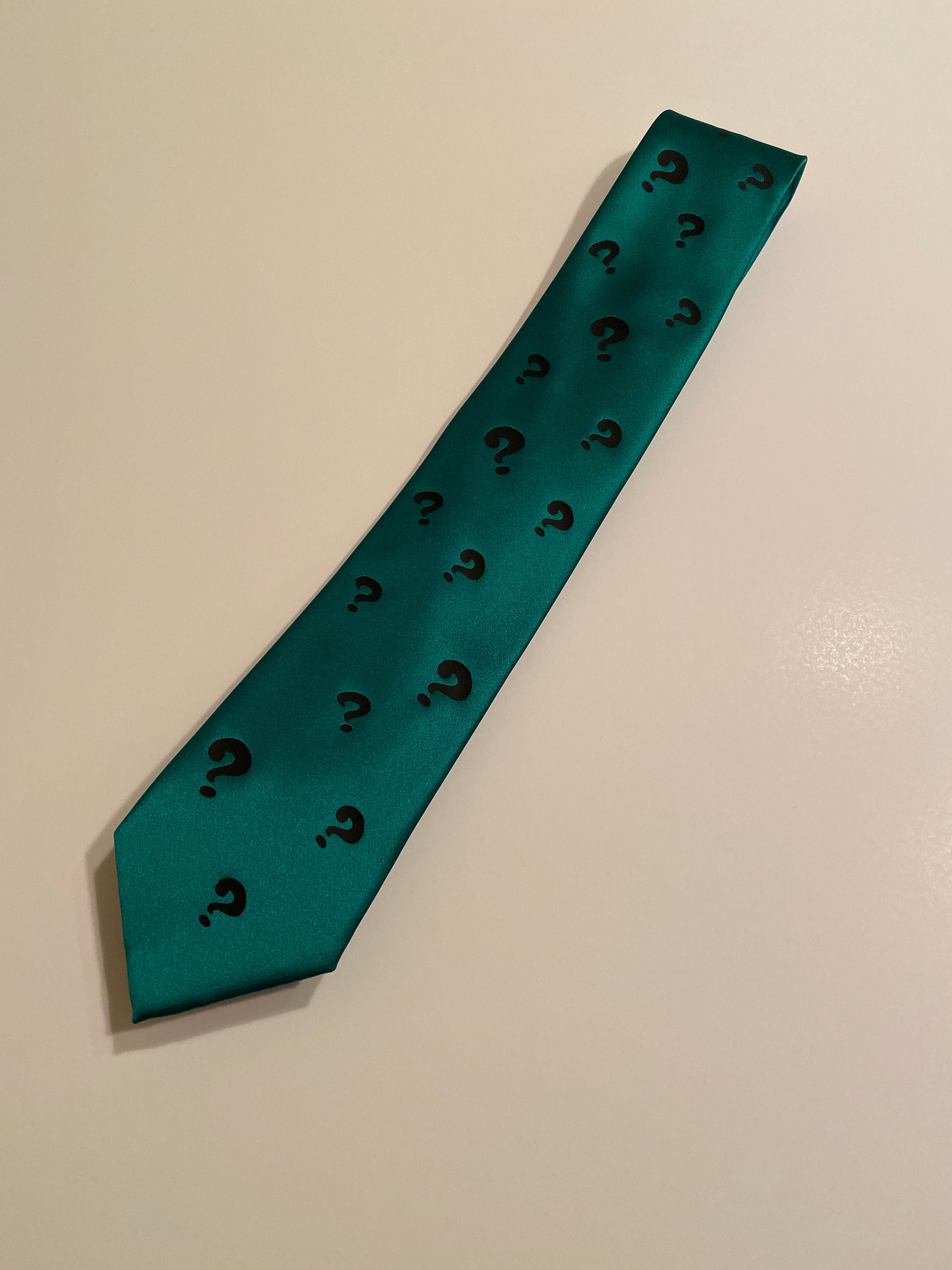 Question Marks Necktie Kelly Green Tie Cool Unique and Fun | Etsy