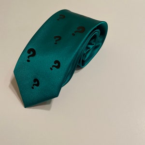 Question Marks Necktie, Kelly Green Tie, Cool, Unique and Fun, Birthday ...