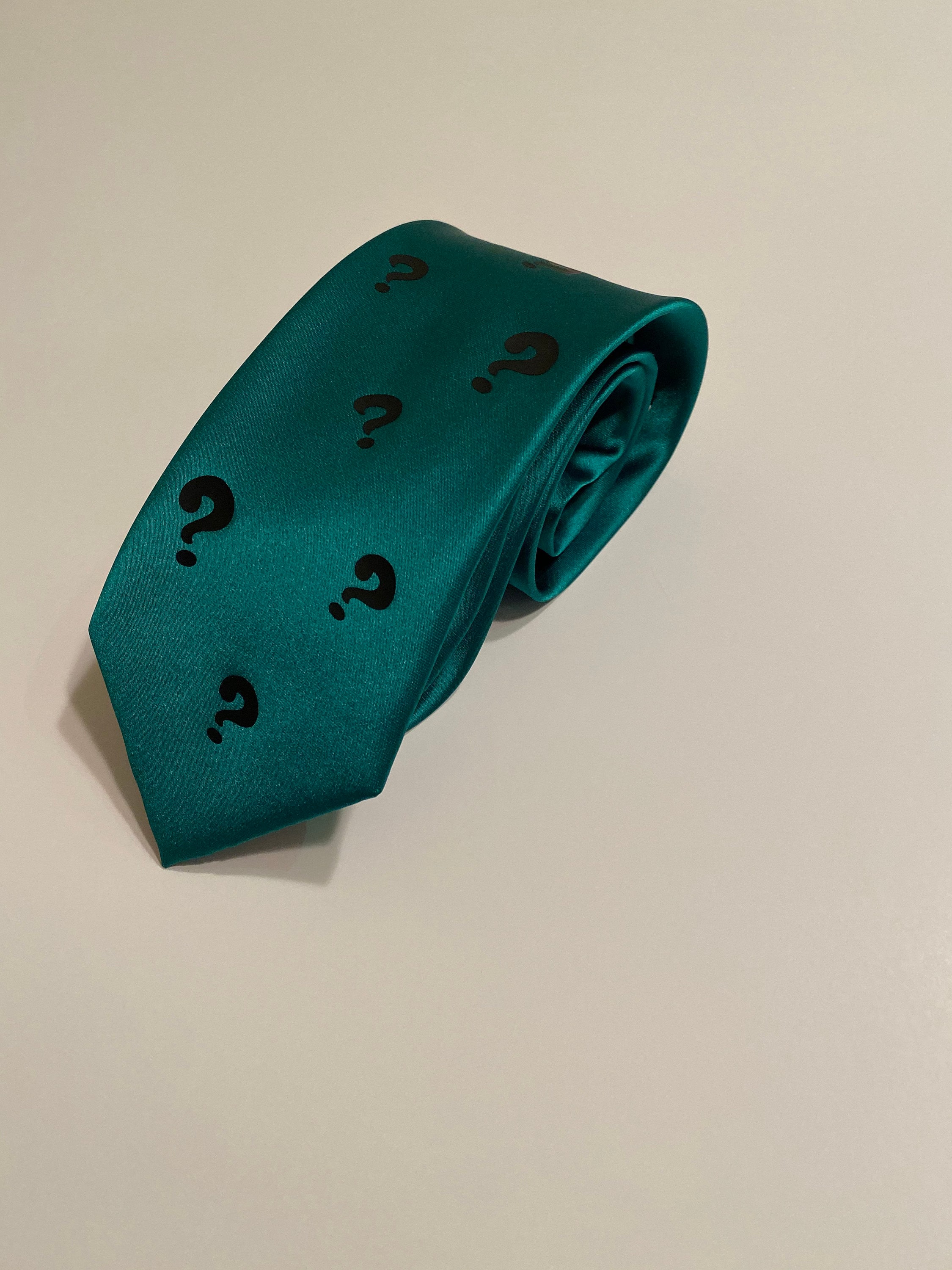 Question Marks Necktie Kelly Green Tie Cool Unique and Fun | Etsy