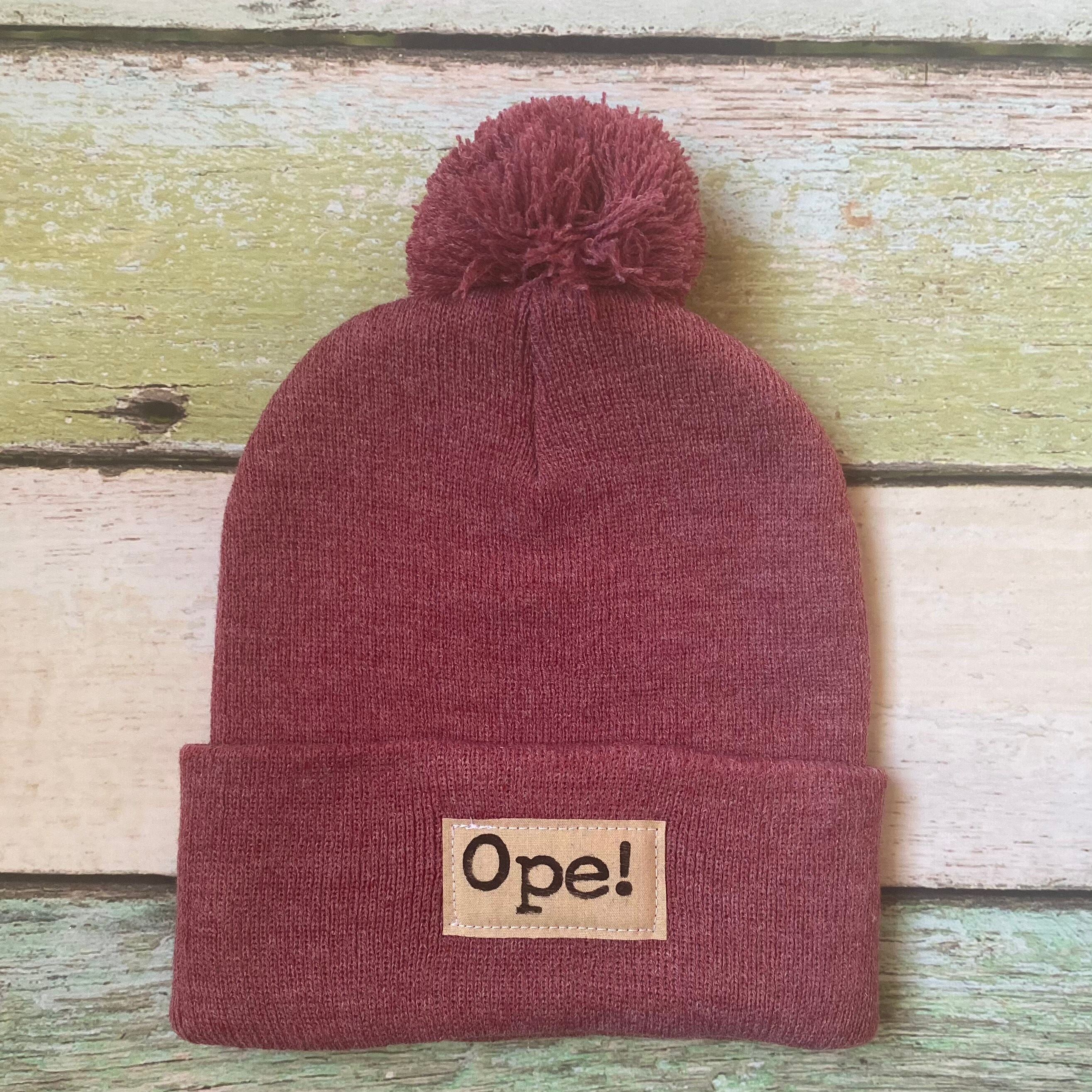 Ope Excuse Me Funny Midwestern Slang Saying on Soft Knit Winter Hat ...