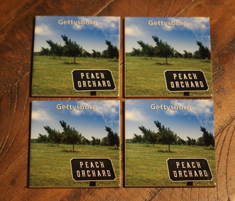 Gettysburg Peach Orchard Civil War Coaster Set - Etsy