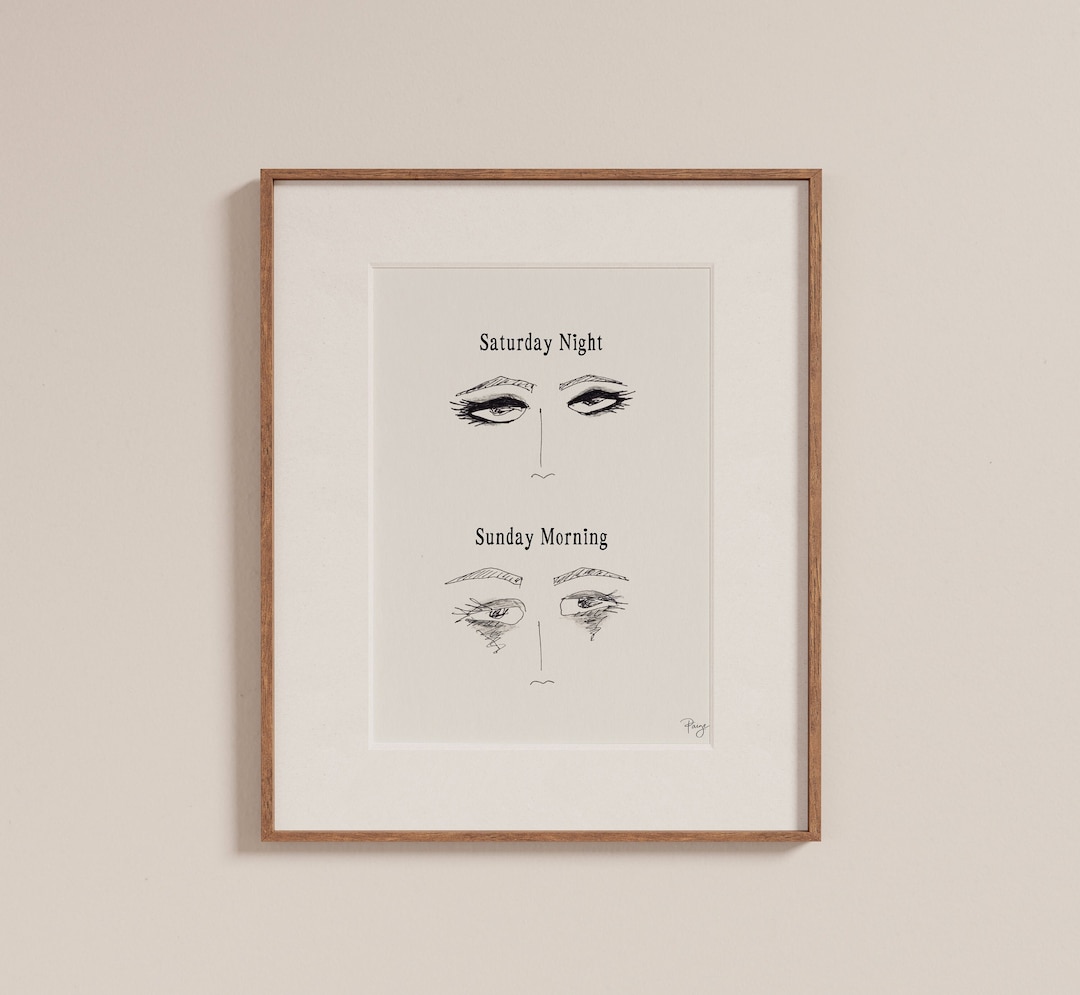 Weekend Eyes Art Print, Funny Girly Wall Art - Etsy