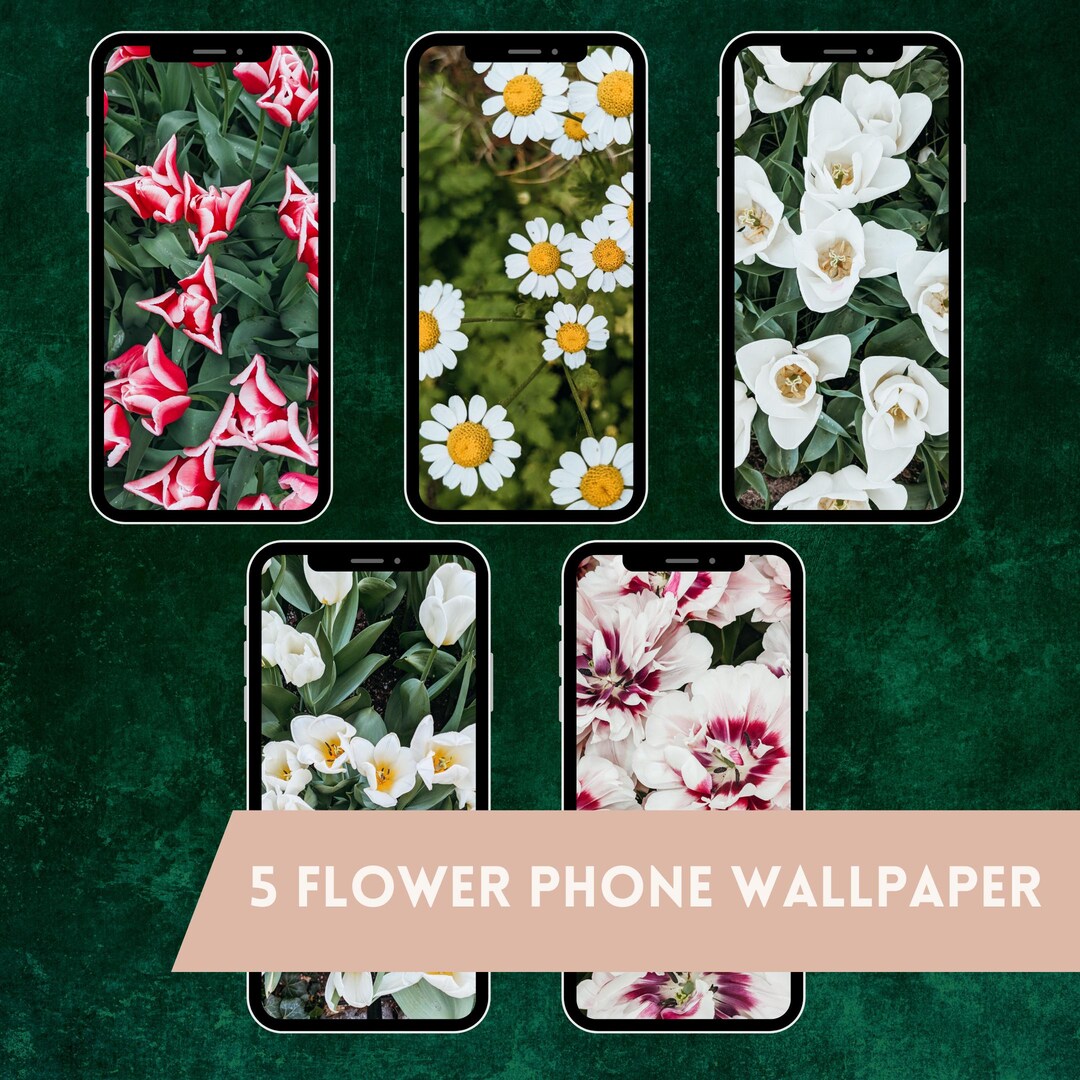 Flower Phone Wallpaper | Digital Floral Background for iPhone & Android ...