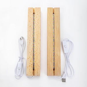 Custom Glowing Acrylic Photo Frame Night Light Lighted Display Stand ...